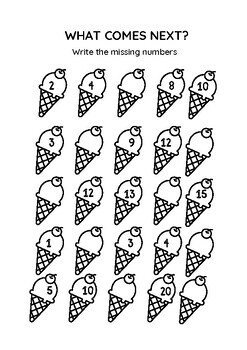 Spot the Pattern-no Prep Printable Worksheets-finish the Pattern-skip ...