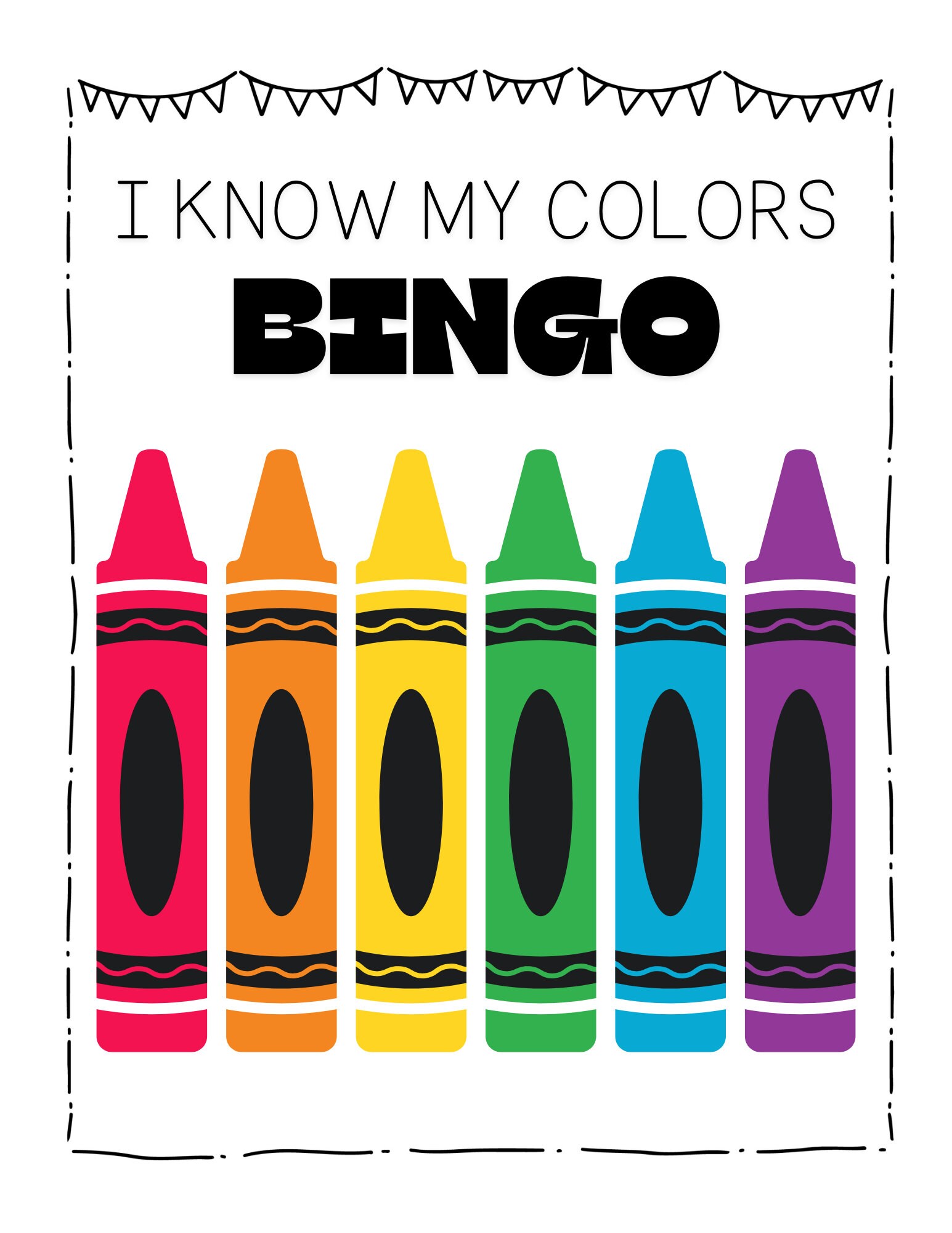 I Know My Colors BINGO Printable Game - Includes 3x3 & 4x4 Cards, Flash ...