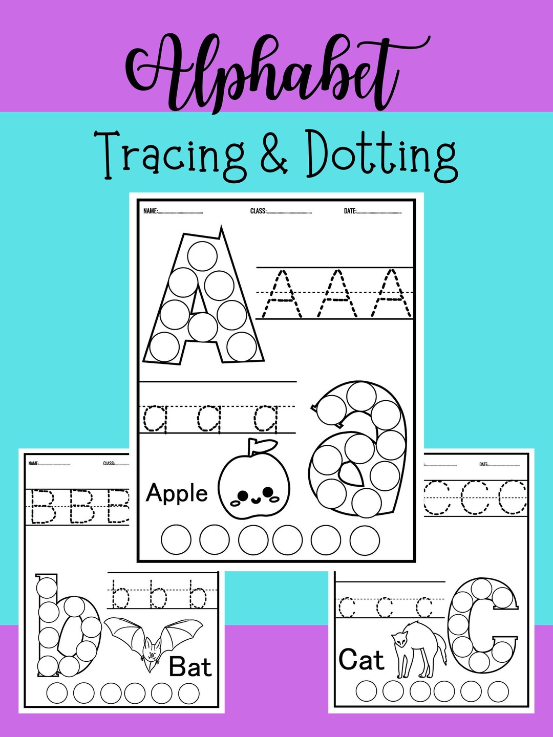 Alphabet Tracing & Dotting Worksheets | Capital and Lowercase Letter ...