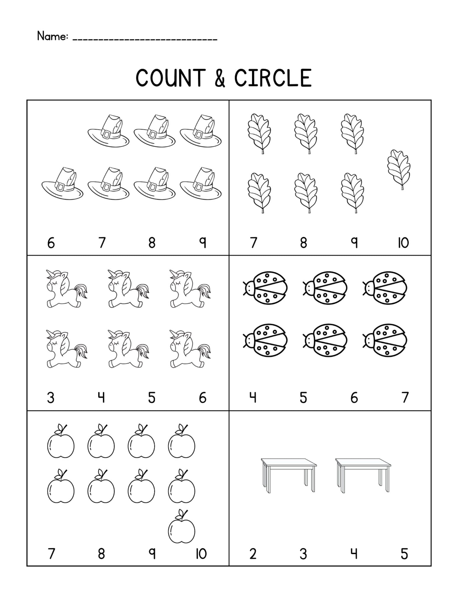 I Know My Numbers 1 to 10 Workbook-fun Prek to 1st Grade Math Printable ...