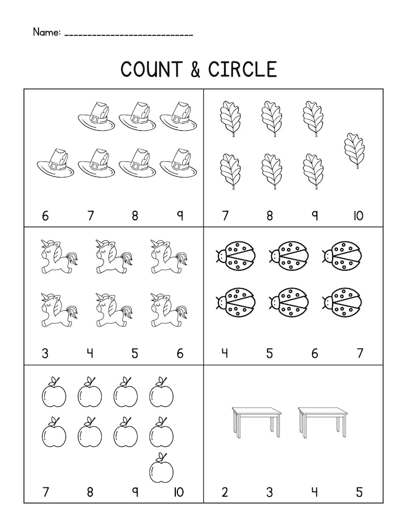 I Know My Numbers 1 to 10 Workbook-fun Prek to 1st Grade Math Printable ...