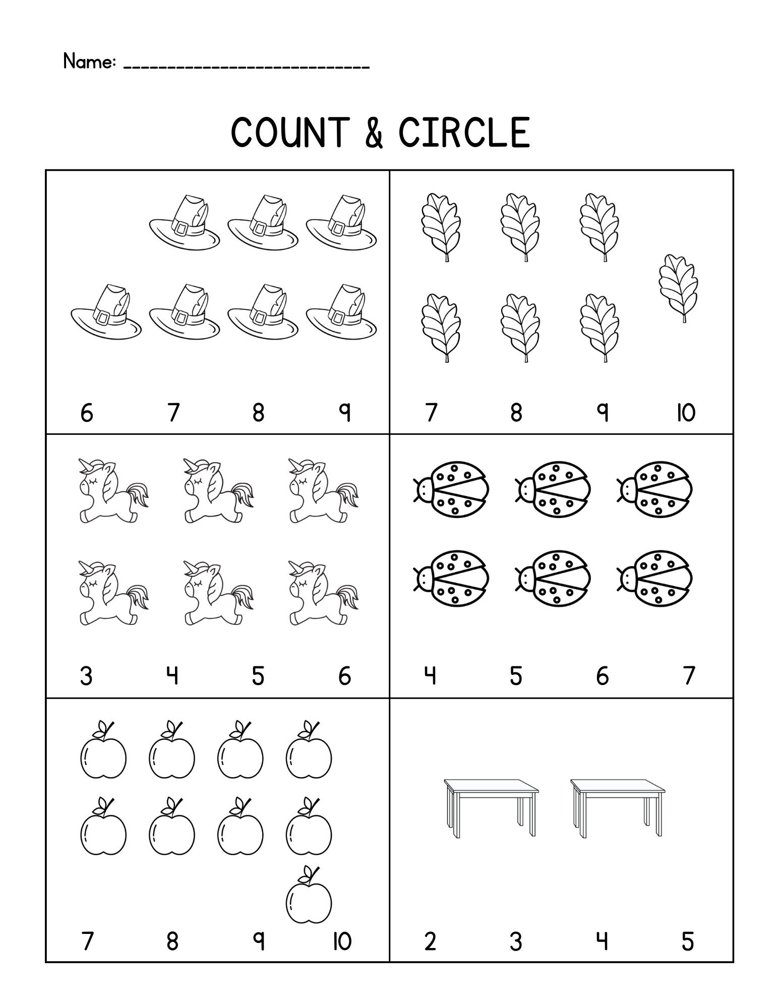 I Know My Numbers 1 to 10 Workbook-fun Prek to 1st Grade Math Printable ...