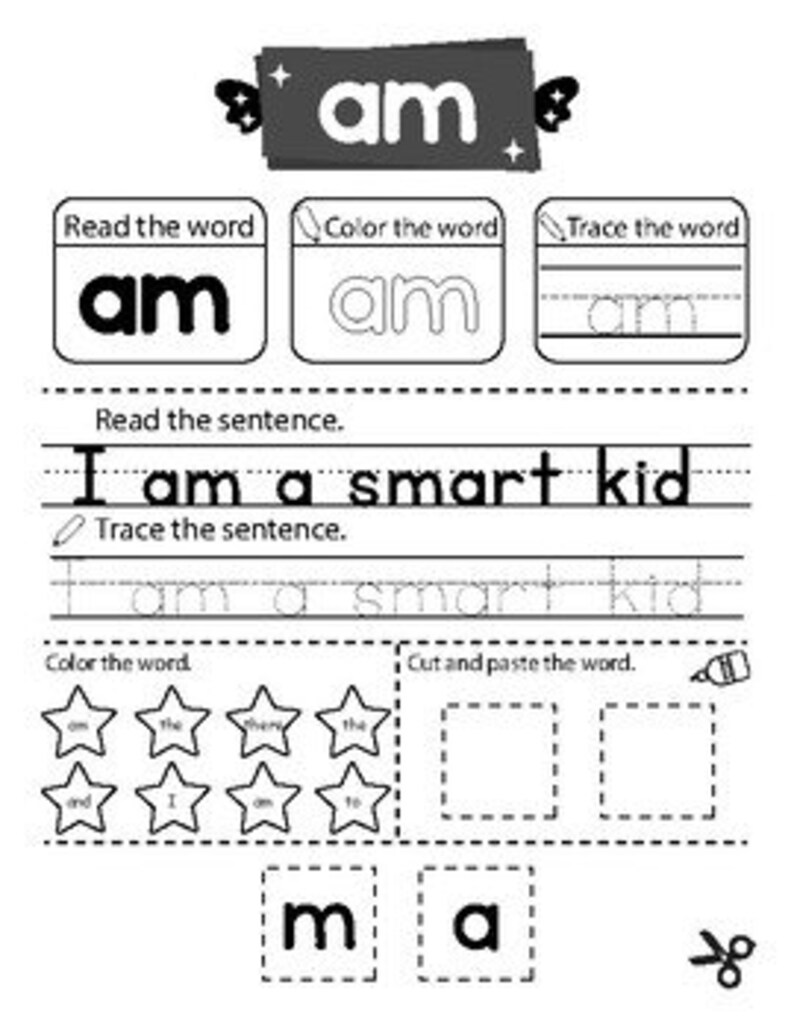 117 Page Sight Word Workbook-printable No Prep Sight Word Practice ...