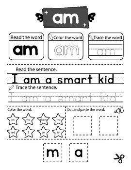 117 Page Sight Word Workbook-printable No Prep Sight Word Practice ...