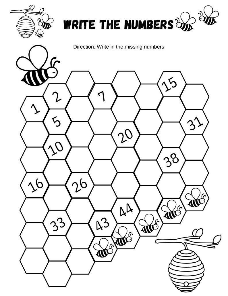Bug Themed Workbook-letter Recognition, Number Recognition, Counting ...