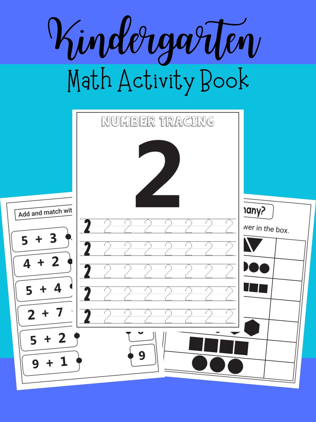 Printable Kindergarten Math Workbook-counting, Tracing, Addition ...