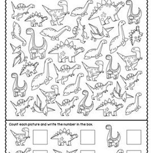 Ispy-dinosaur Theme-10 Printable Ispy Worksheets-busy Binder-busy Bag ...