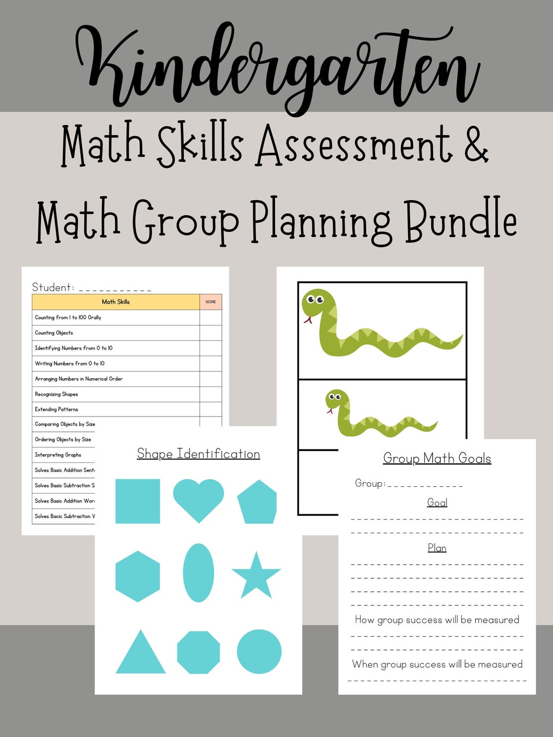 The ULTIMATE Kindergarten Math Skills Assessment & Math Group Planning ...