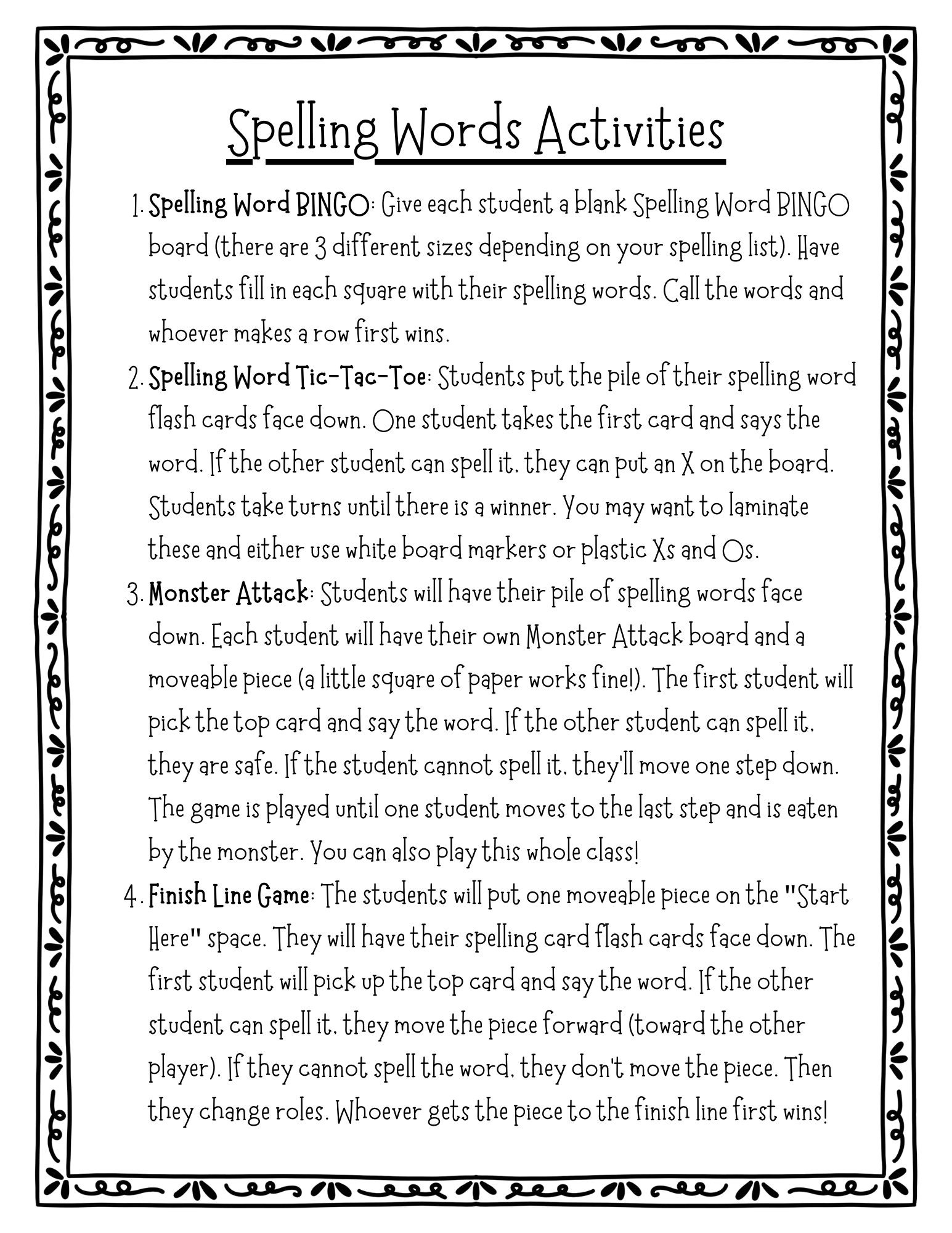 Spelling Words Bundle-35 Fun and Engaging Activities to Use With Any ...