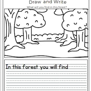 Draw & Write Printable Worksheets-48 Prompts-kindergarten to 2nd Grade ...