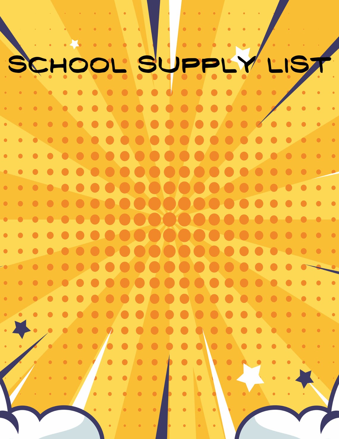 Comic Book Theme Back to School Handouts-9 Editable Handouts for ...