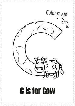 My Alphabet Printable Coloring Book With Cover Page-prek to ...