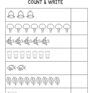 I Know My Numbers 1 to 10 Workbook-fun Prek to 1st Grade Math Printable ...