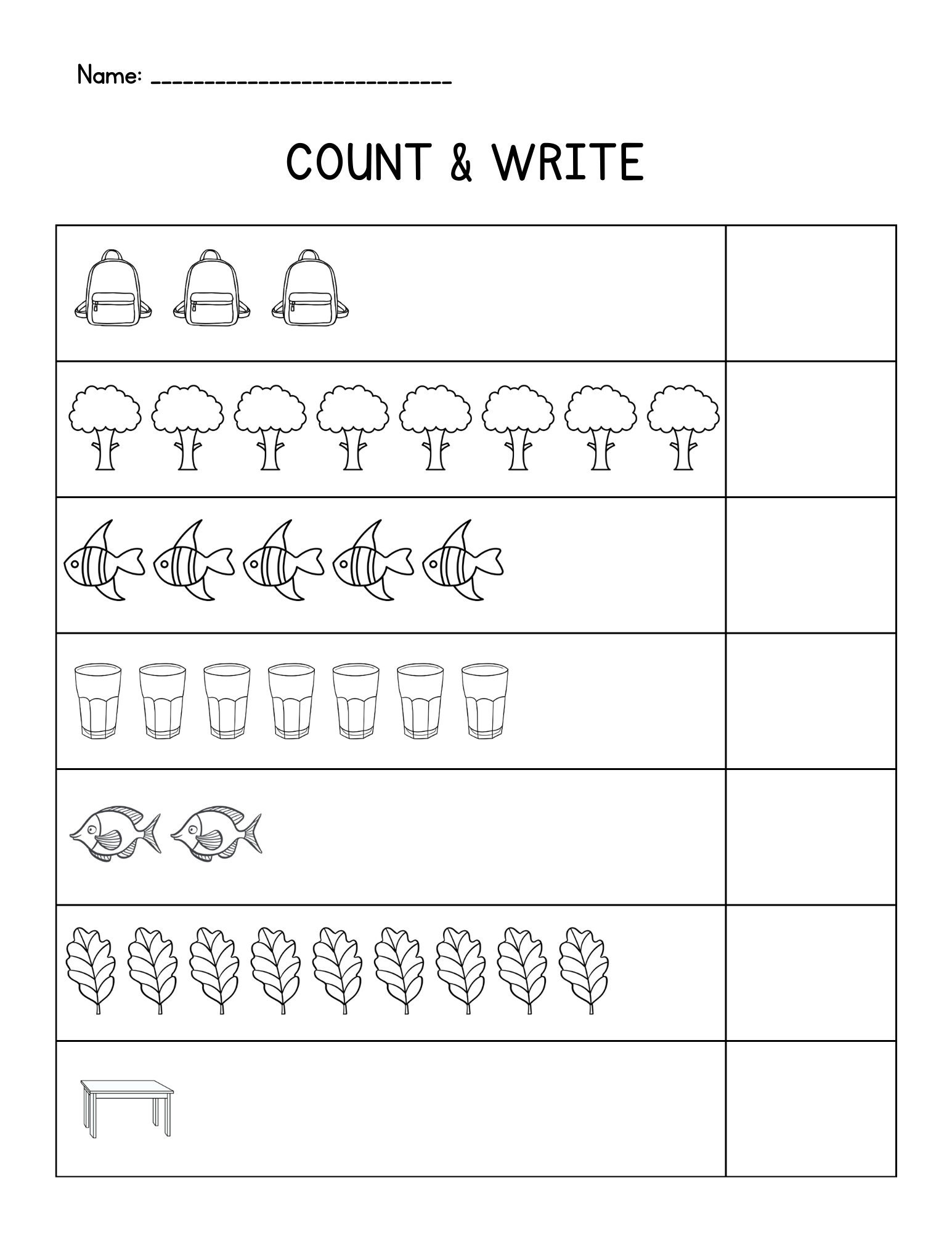 I Know My Numbers 1 to 10 Workbook-fun Prek to 1st Grade Math Printable ...