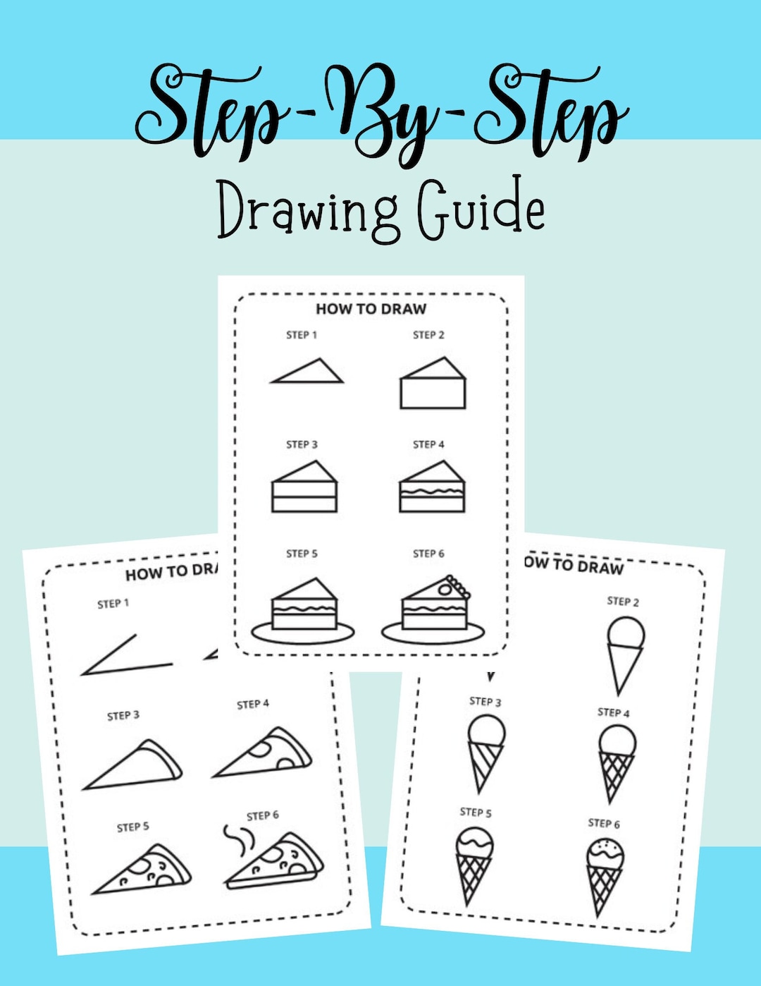 Step-by-step Drawing Guide for Kids-printable Drawing Activity-learn to ...