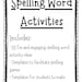 Spelling Words Bundle-35 Fun and Engaging Activities to Use With Any ...