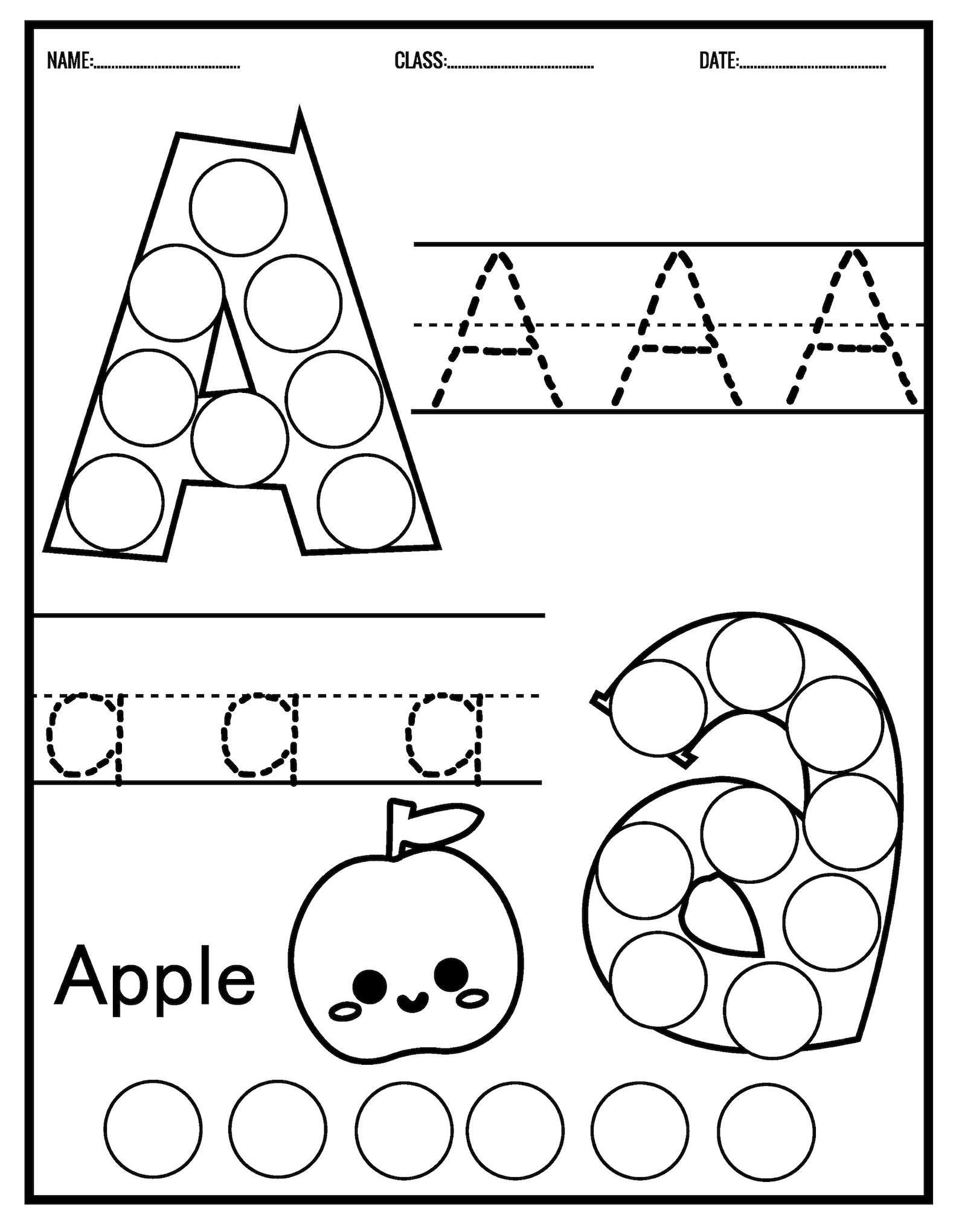 Alphabet Tracing & Dotting Worksheets | Capital and Lowercase Letter ...