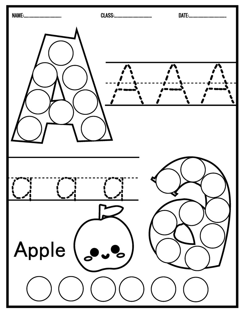 Alphabet Tracing & Dotting Worksheets | Capital and Lowercase Letter ...