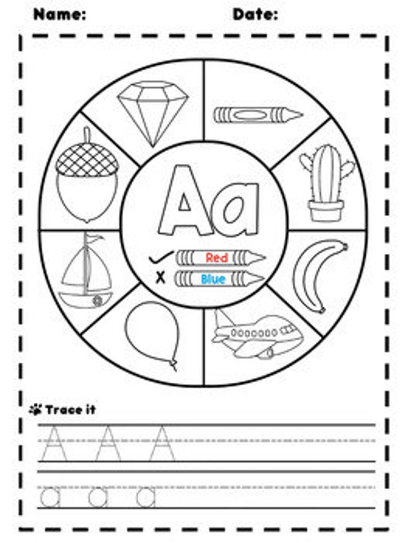 Beginning Sounds Coloring Workbook-all 26 Letters Included-alphabet ...