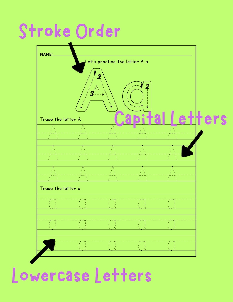 Printable Alphabet Tracing Worksheets - 26 Pages With Stroke Order ...