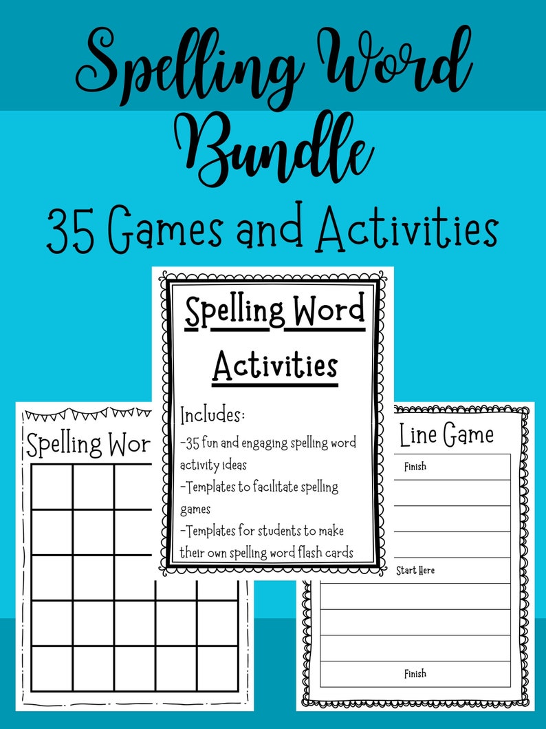 Spelling Words Bundle-35 Fun and Engaging Activities to Use With Any ...