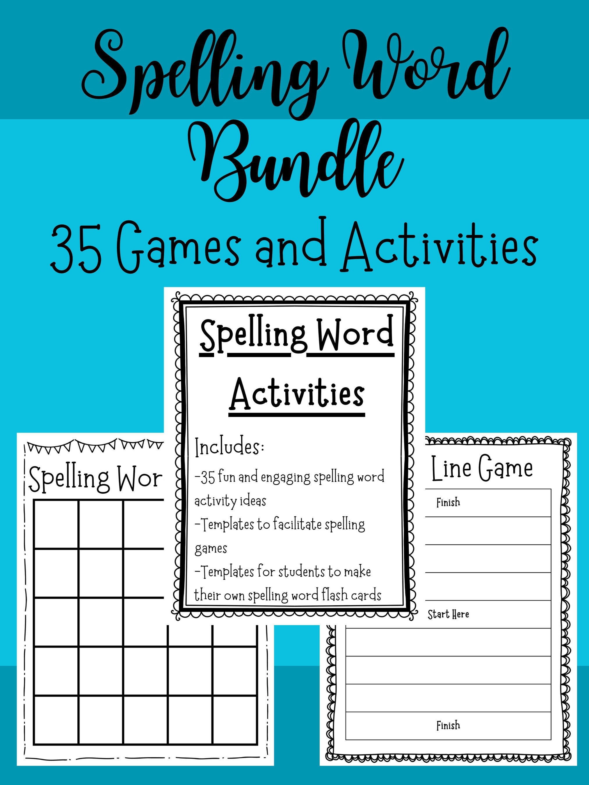 Spelling Words Bundle-35 Fun and Engaging Activities to Use With Any ...