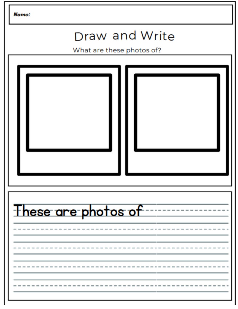 Draw & Write Printable Worksheets-48 Prompts-kindergarten to 2nd Grade ...