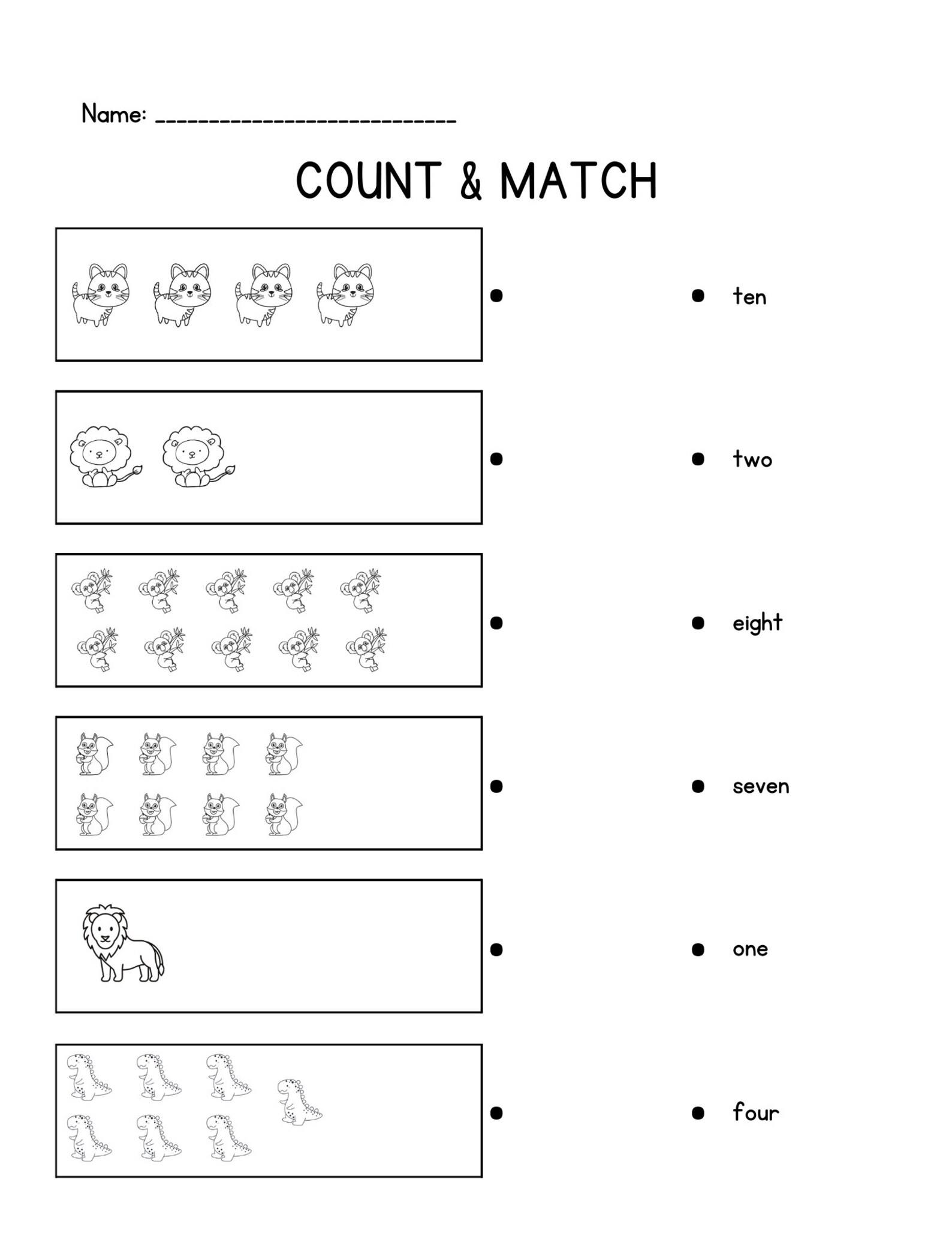 I Know My Numbers 1 to 10 Workbook-fun Prek to 1st Grade Math Printable ...