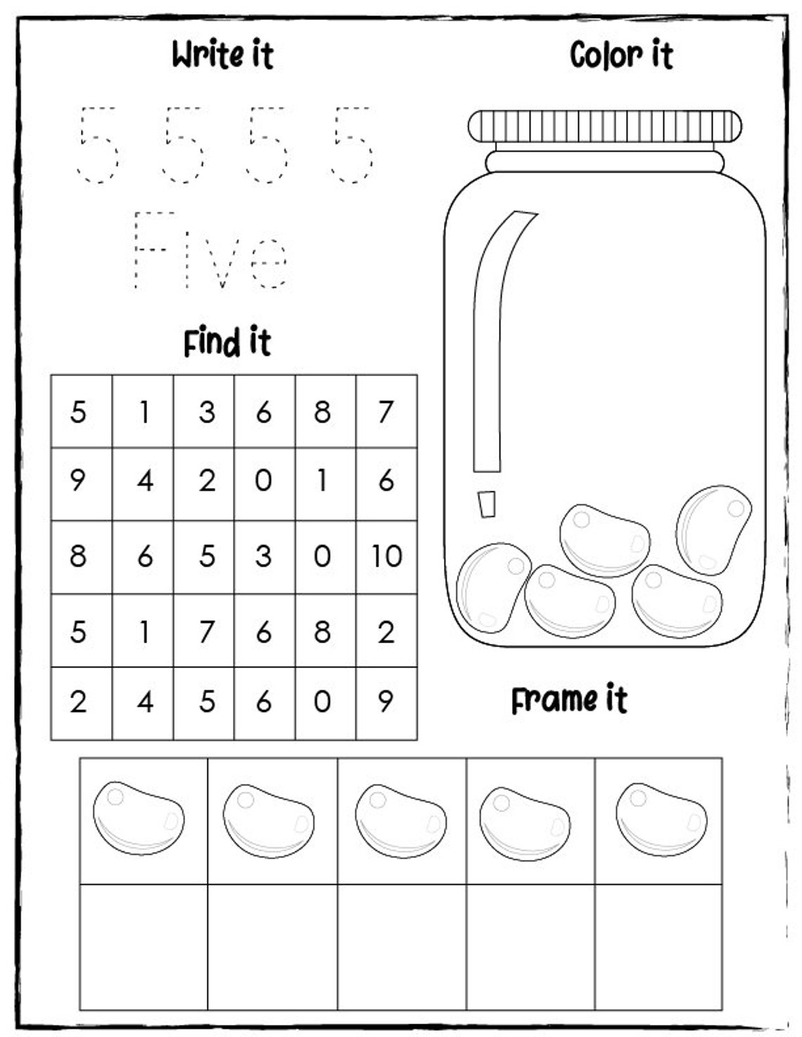 Printable Number Tracing Worksheets 1-10 - Trace, Find, Color ...