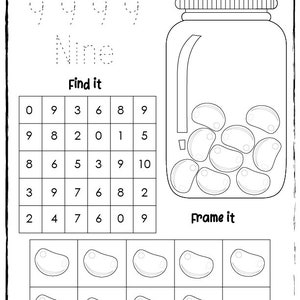 Printable Number Tracing Worksheets 1-10 - Trace, Find, Color ...