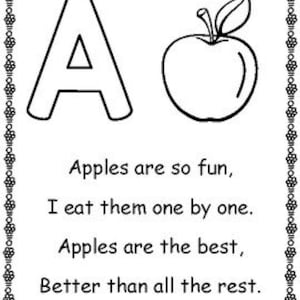 Alphabet Poetry Printable-reading, Tracing & Writing Poetry-abc ...