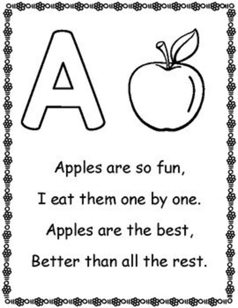 Alphabet Poetry Printable-reading, Tracing & Writing Poetry-abc ...