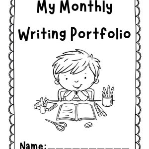 Monthly Writing Portfolio: Student Progress Tracker-parent-teacher ...