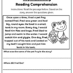 Reading Comprehension Printable Workbook With Cover-passages for ...