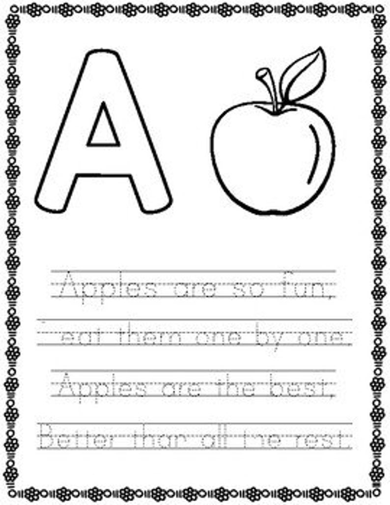 Alphabet Poetry Printable-reading, Tracing & Writing Poetry-abc ...