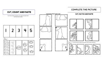 Scissor Skills Worksheets-fine Motor Practice-prek to 1st Grade ...