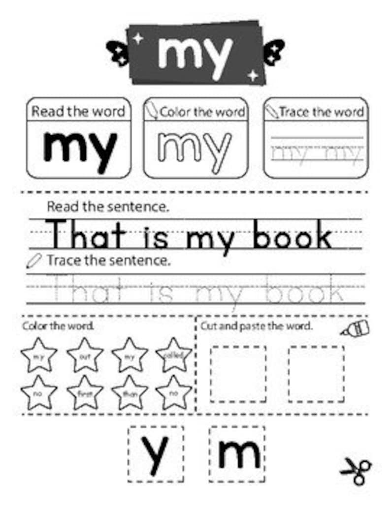 117 Page Sight Word Workbook-printable No Prep Sight Word Practice ...