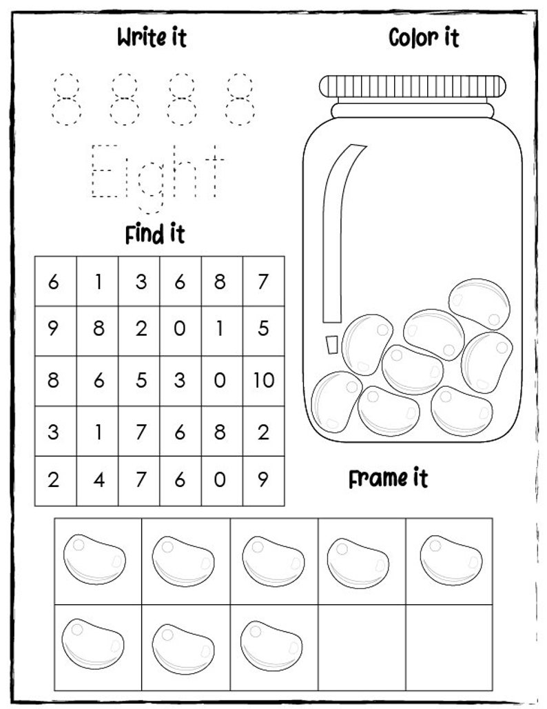 Printable Number Tracing Worksheets 1-10 - Trace, Find, Color ...