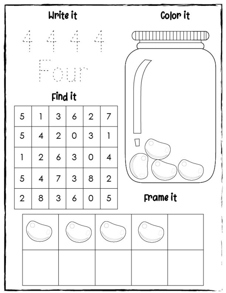Printable Number Tracing Worksheets 1-10 - Trace, Find, Color ...