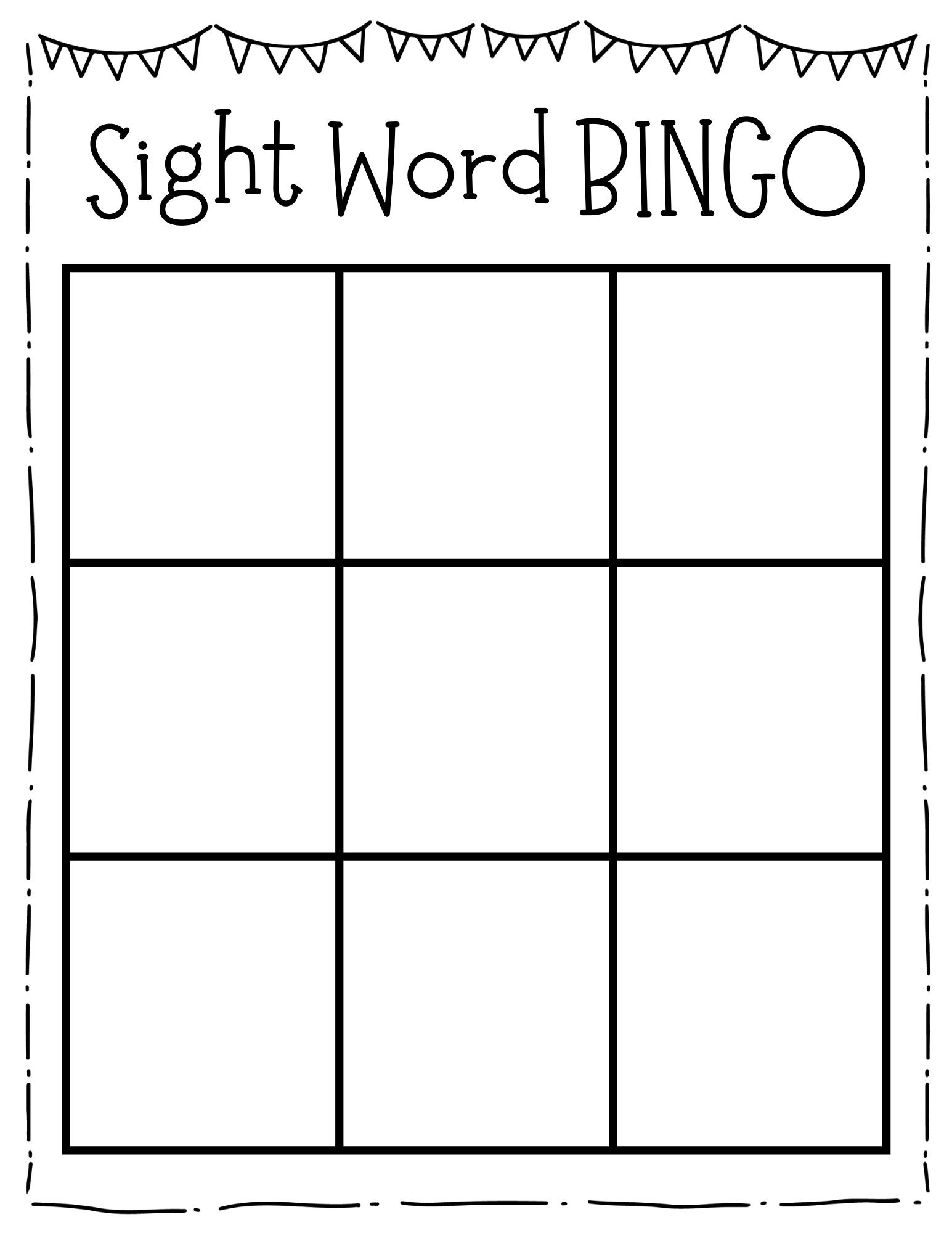Fry's Sight Words Cut & Paste Bingo-words 1-100-sight Word Reading Game ...
