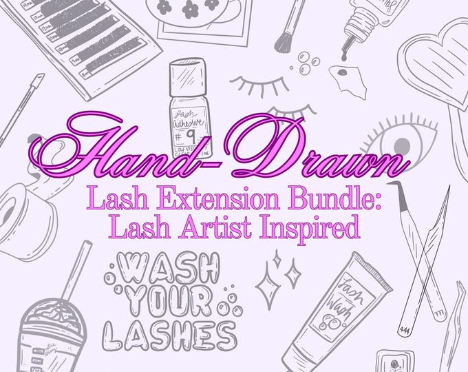 Lash Illustrations | Hand Drawn Lash Artist Inspired Images | Lash ...