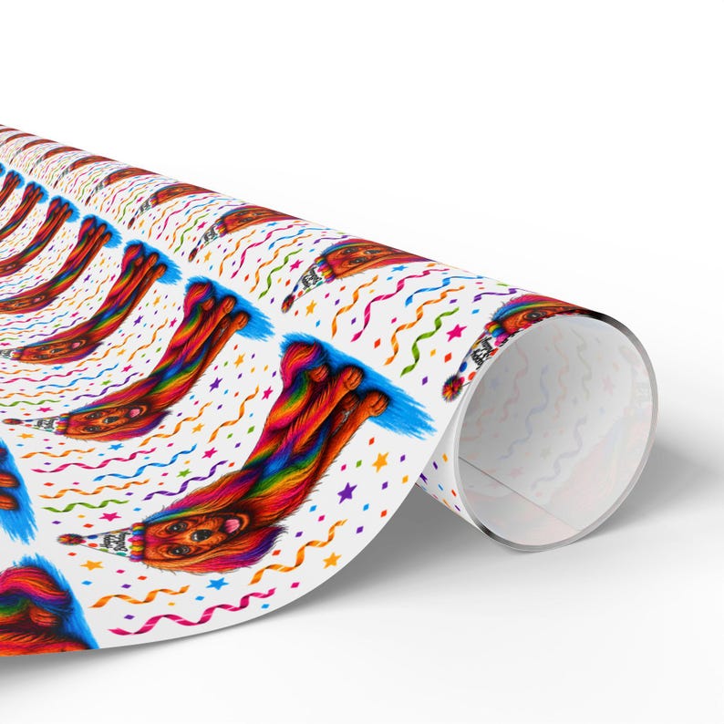 Ruby Cavalier Colorful Wrapping Paper Rainbow Dog Gift Wrap Pet Lover ...