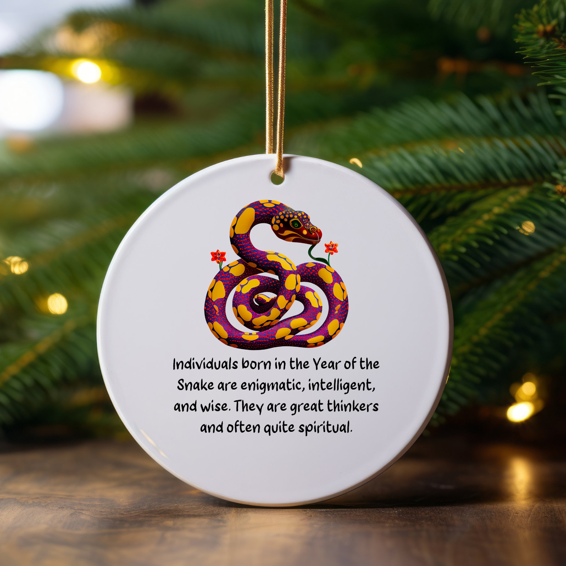Zodiac Snake Ornament, Chinese Zodiac Ornament, Chinese New Year ...