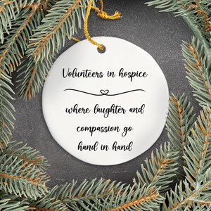 Hospice Volunteer Appreciation Ornament, Volunteer Gift, Gift for ...