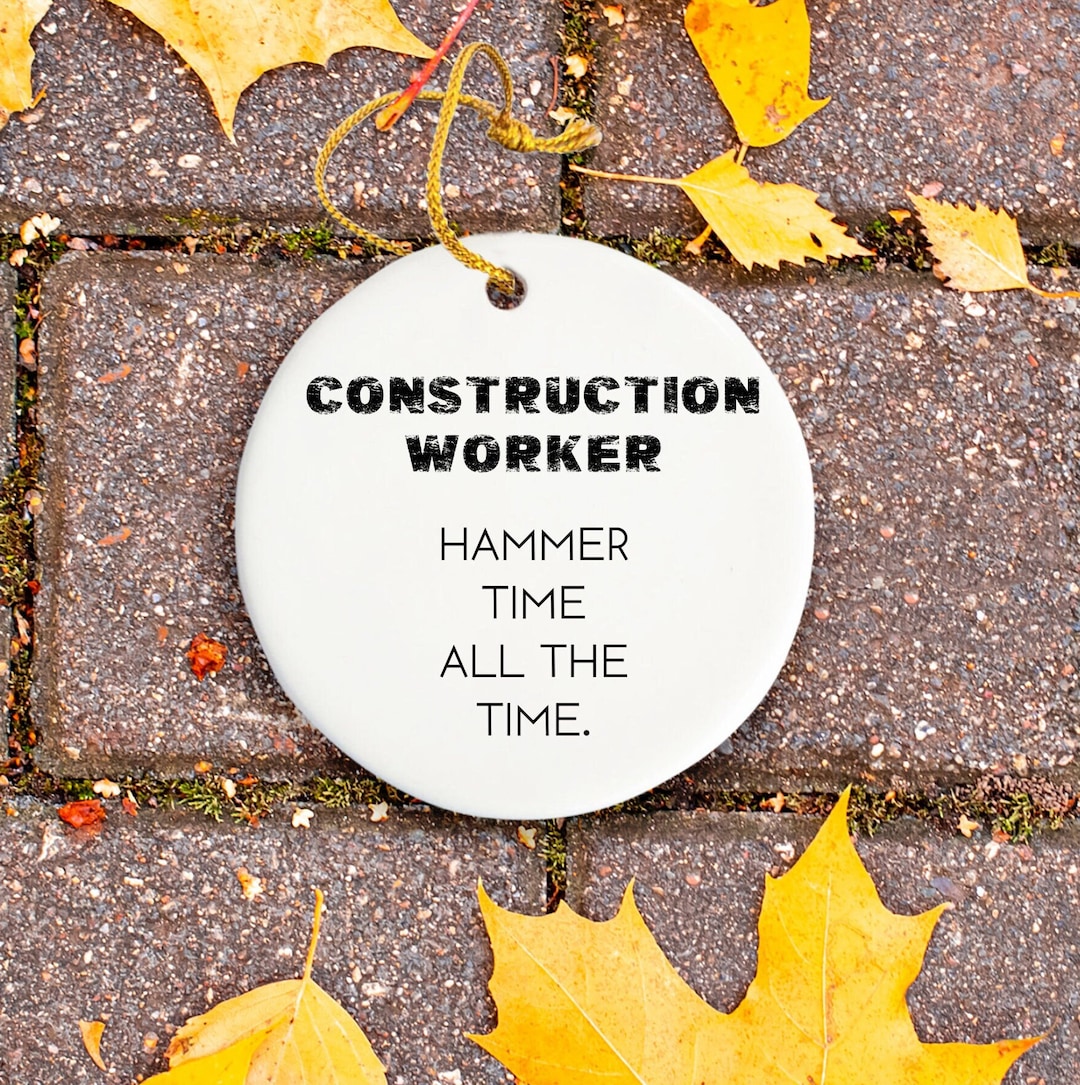 Construction Worker Gift, Contractor Ornament, Handyman Gift ...