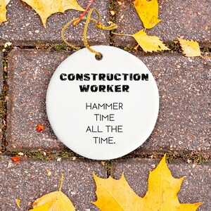 Construction Worker Gift, Contractor Ornament, Handyman Gift ...