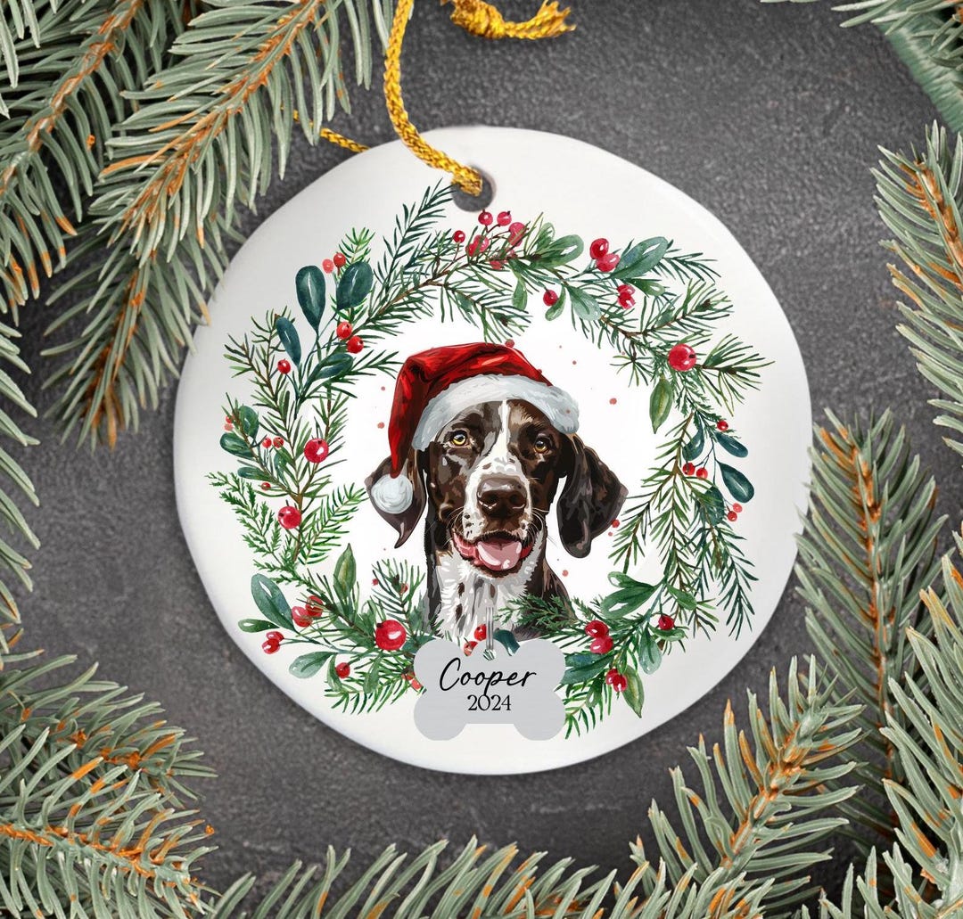 Personalized English Pointer Ornament, Custom Dog Christmas Ornament ...