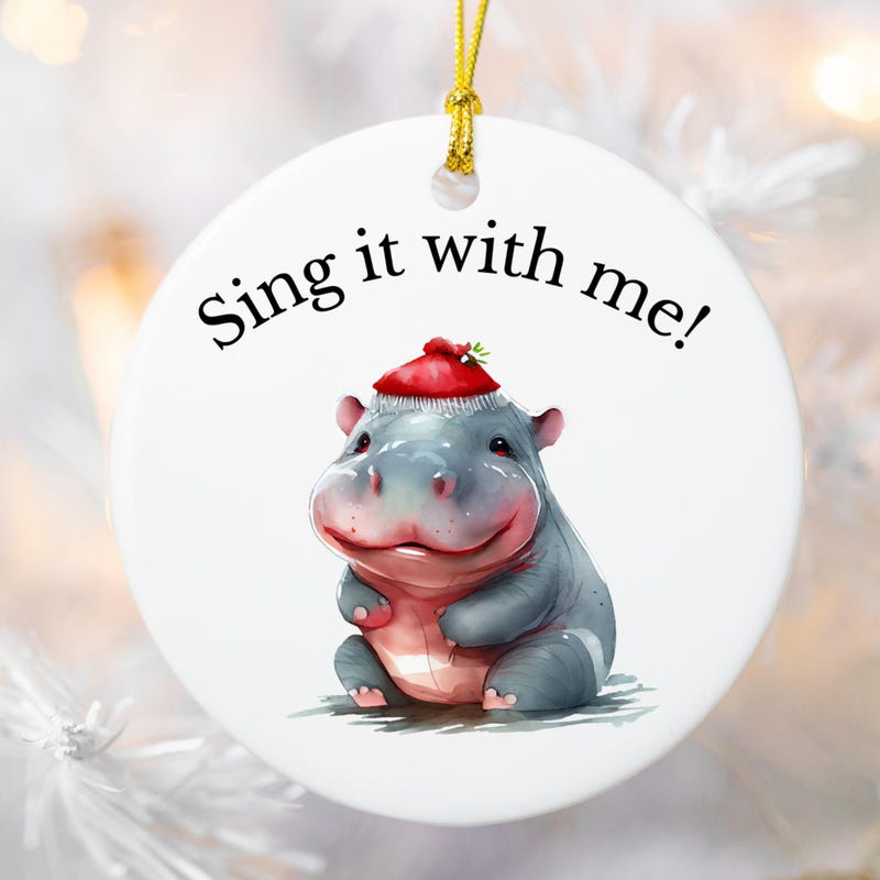 Hippo Ornament - Etsy