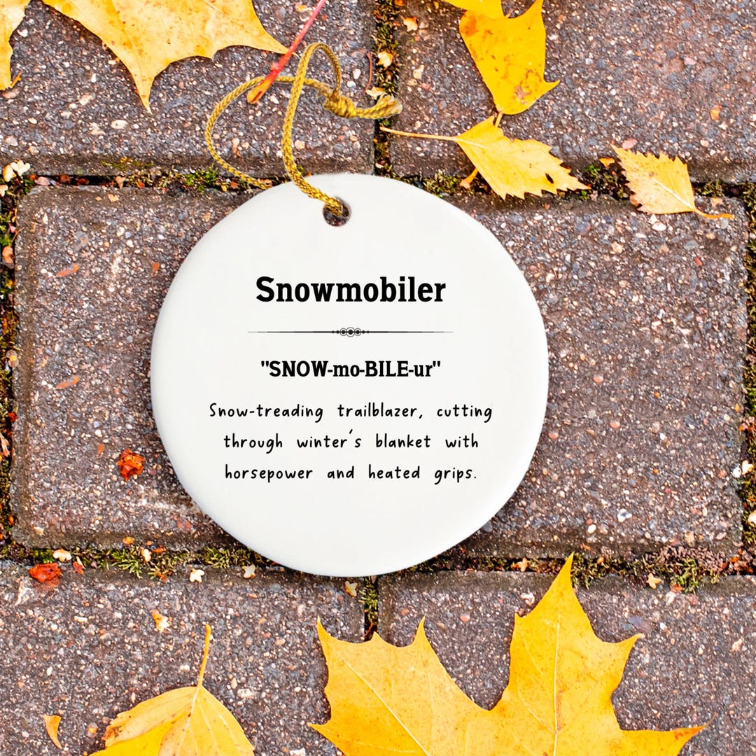 Snowmobiler Ornament, Snowmobile Gift, Winter Sports Gift, Snowmobile ...