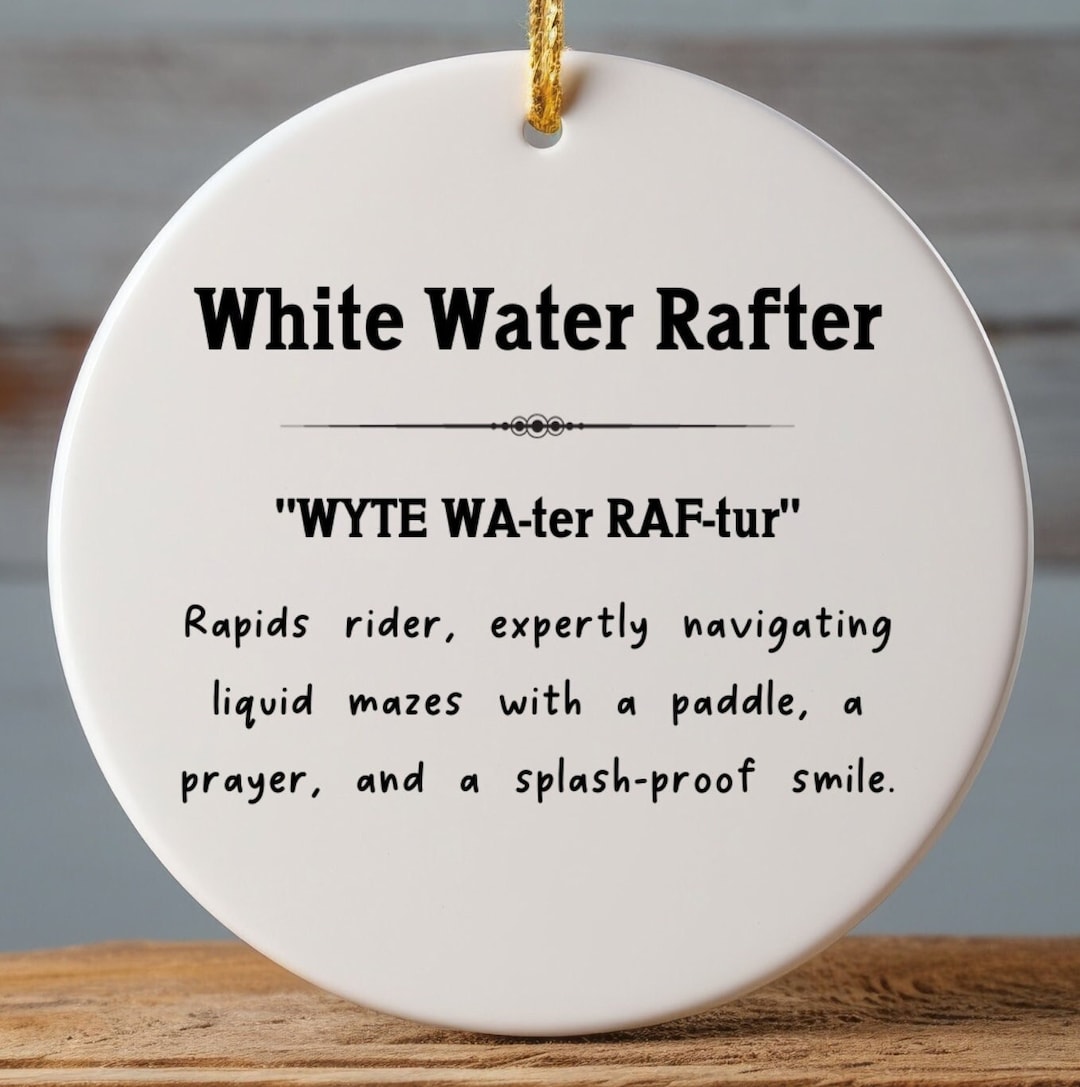 White Water Gift Rafter Ornament Rafter Gift River Rafting - Etsy